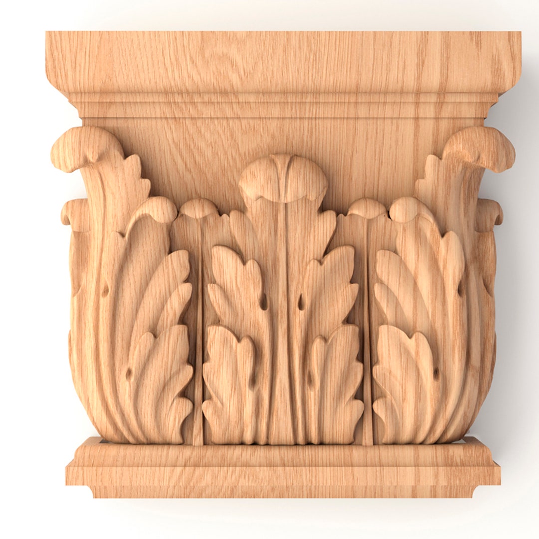 Neoclassical Wood Capital, Carved Wooden Decor - Etsy