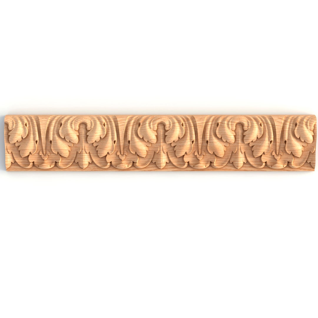 Acanthus Decorative Moulding 78" From Oak - Etsy
