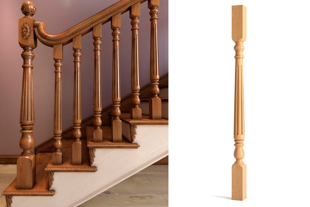 Neoclassical Wood Baluster for Staircase - Etsy