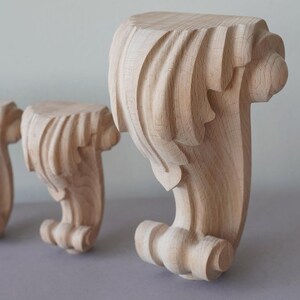 Carved Furniture Legs (2 Pc.) Victorian Style, Wooden Furniture Legs - Etsy