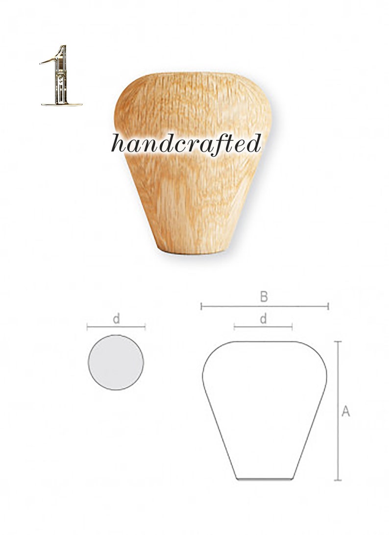 Round Oak Small Furniture Legs Carved Unfinished Sofa Leg | Etsy