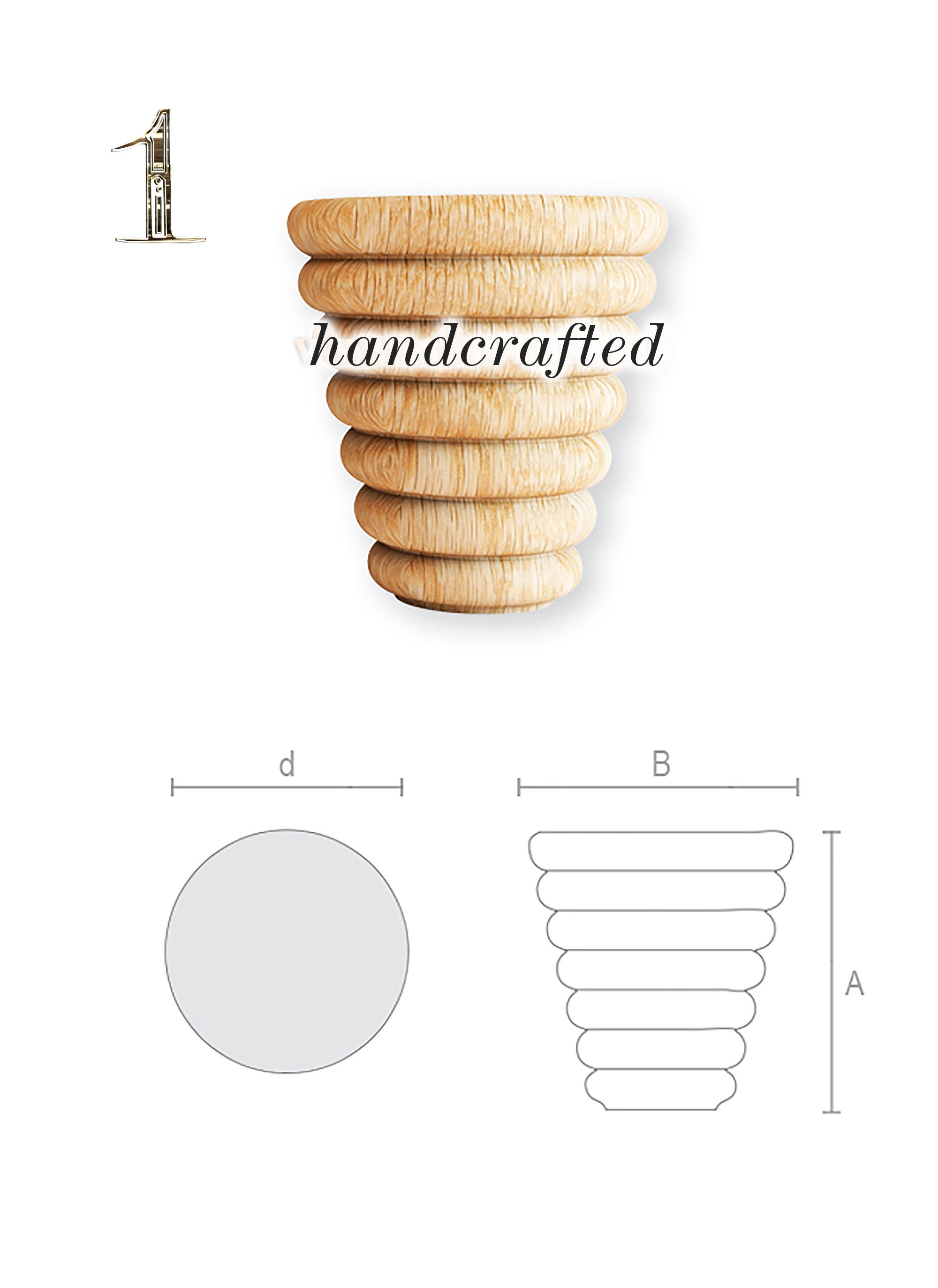 Set of Four Legs Furniture Hardwood Round Miniature Legs - Etsy