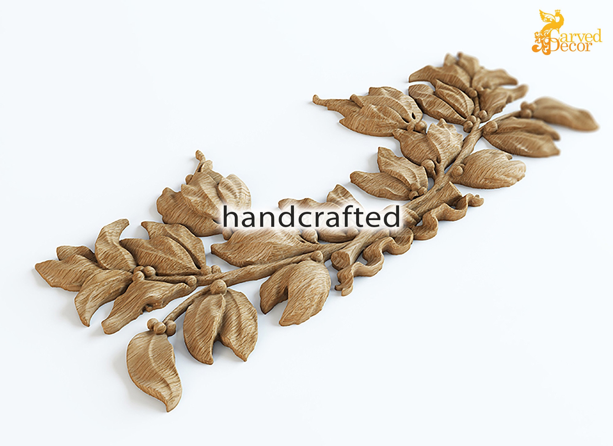 Laurel Carved Swag Onlay Wooden Bay Leaves Applique - Etsy