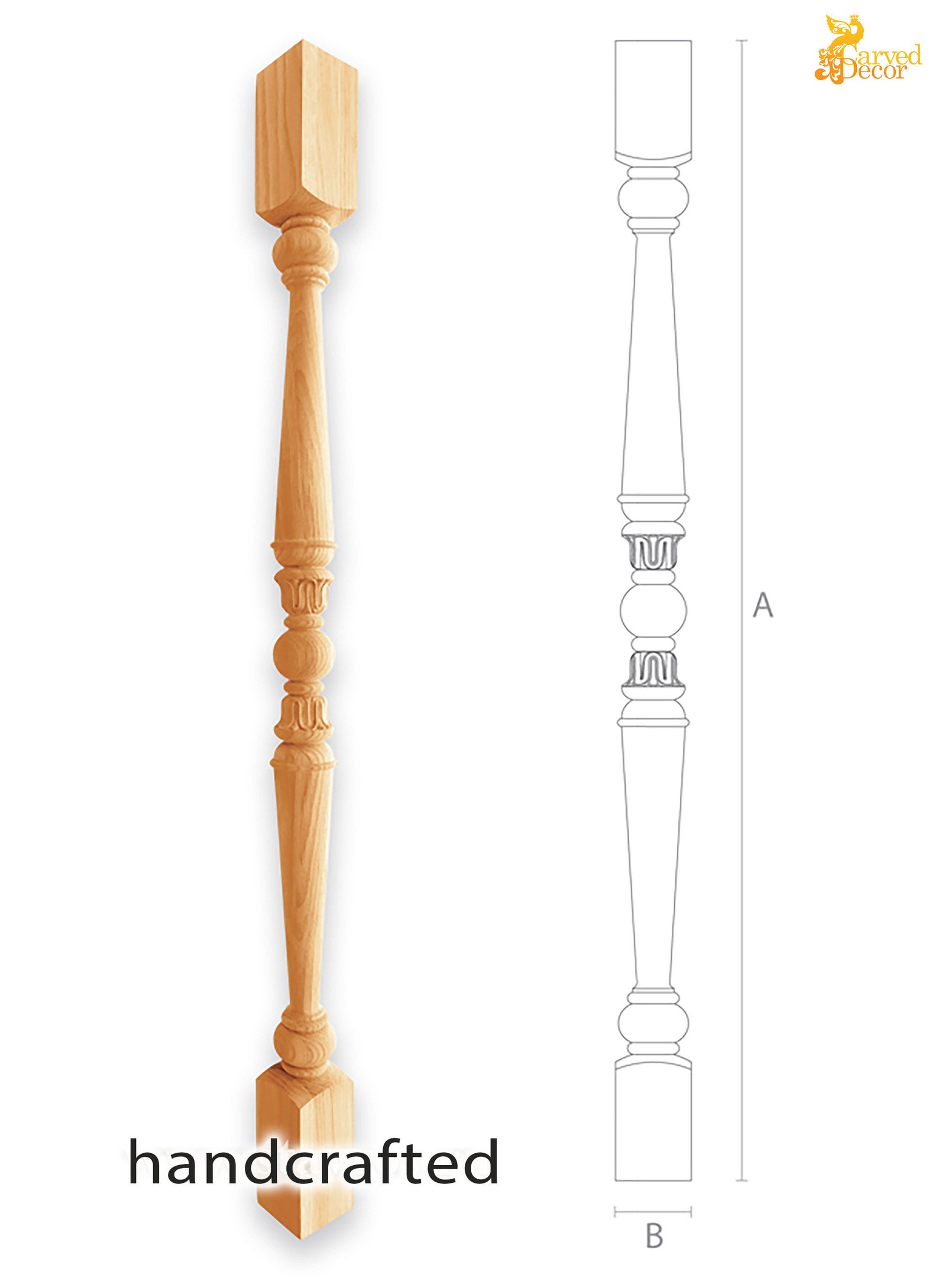 Architectural Victorian Spindle Wood Carved for White | Etsy