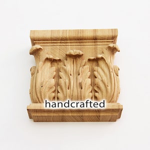 Neoclassical Wood Capital, Carved Wooden Decor - Etsy