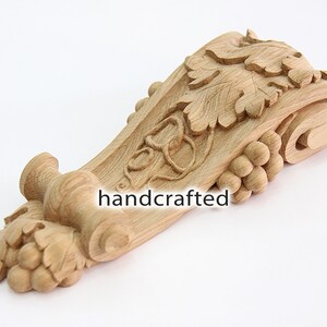 Large Pair Wooden Corbels Grapes, Ornate Brackets for Fireplace ...