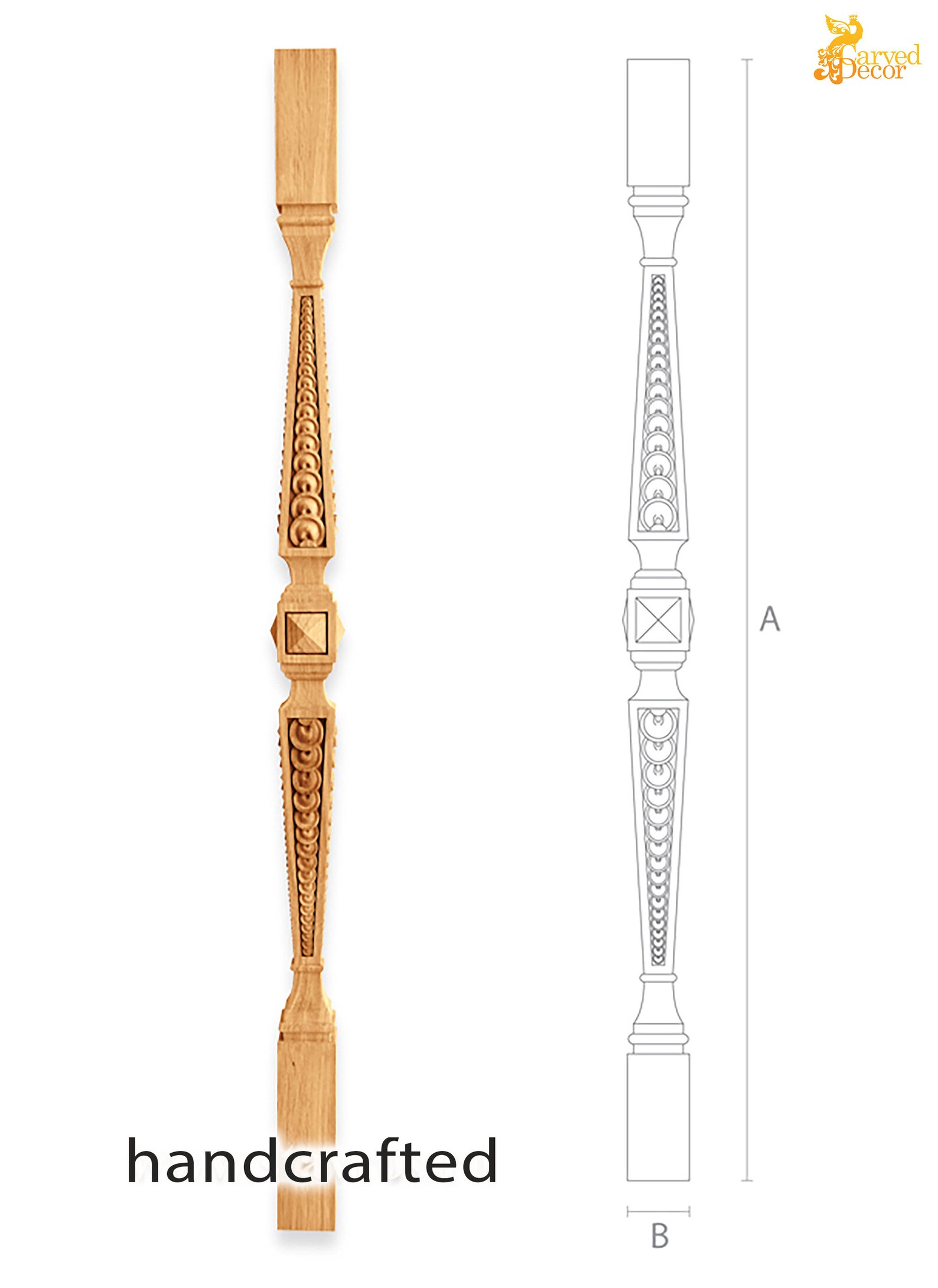 Wood Stair Baluster Architectural Salvage - Etsy