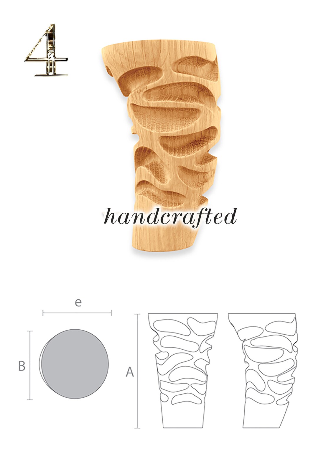 Modern Style Futuristic Furniture Feet Wood Unfinished Small - Etsy