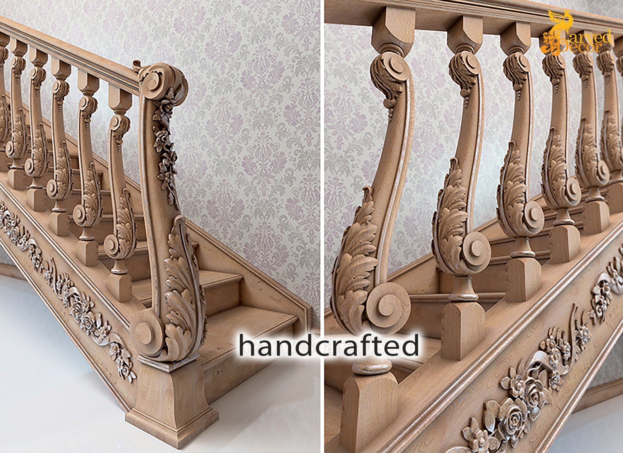 Decorative Wood Post Carved Stair Newel Post Staircase - Etsy