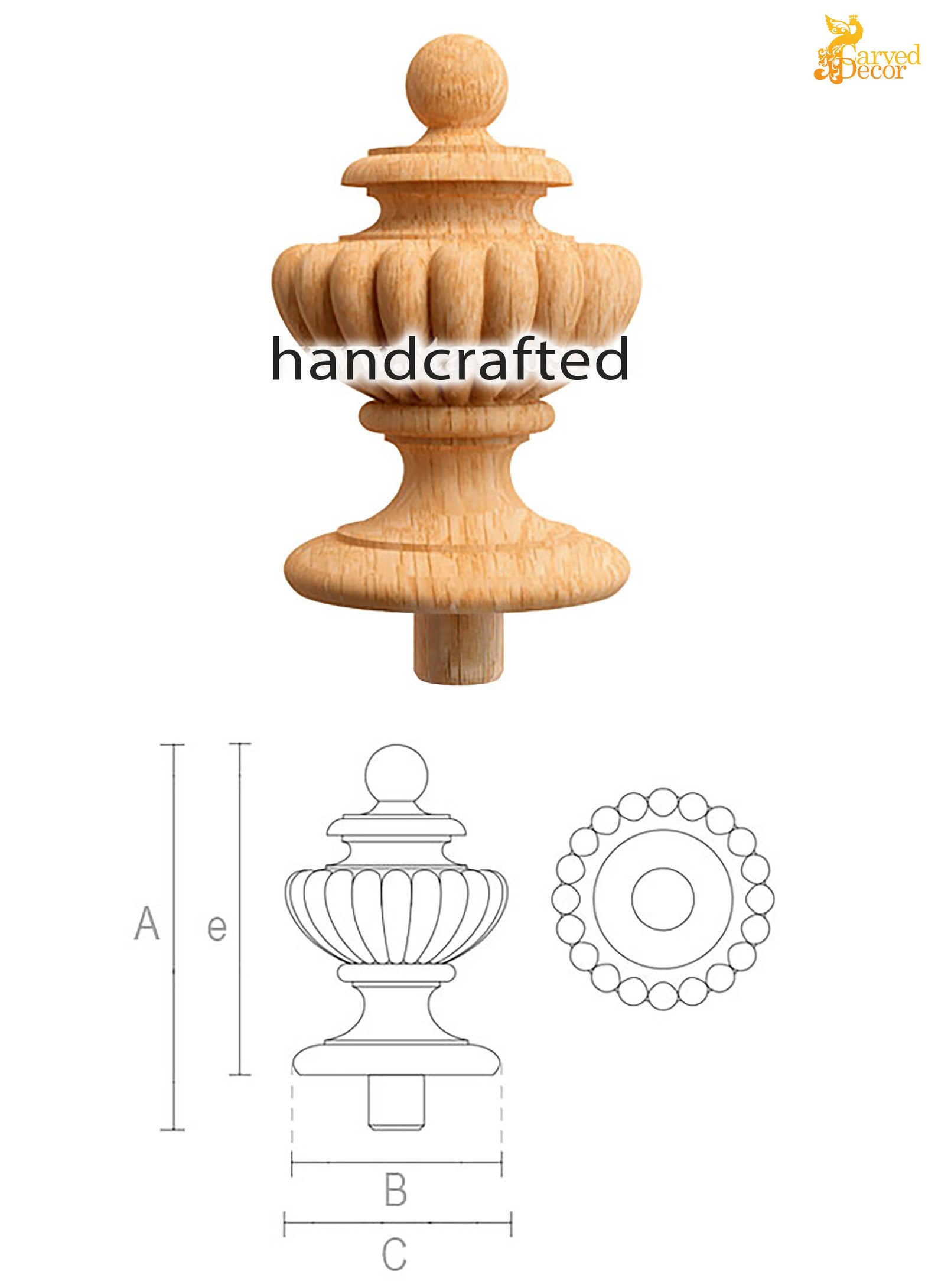 Antique Finial for Stairs Renaissance Newel Post Cap - Etsy