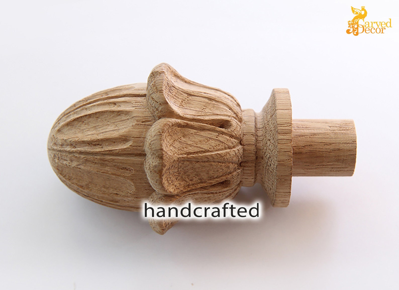 Pinecone Newel Post Finial Wood Stairs Decor | Etsy