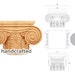 Wood Carved Column Base Oak Round Capital - Etsy