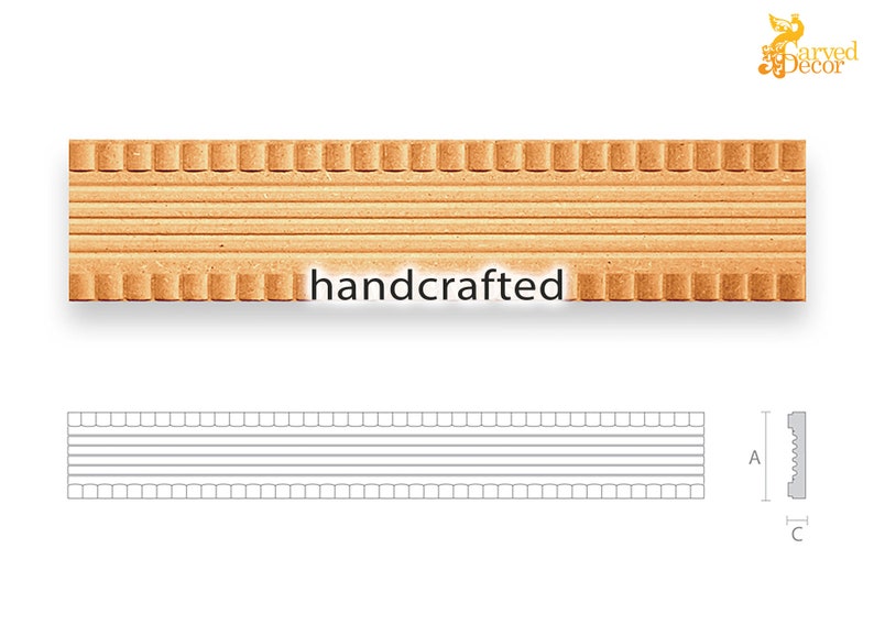 Chair Rail Molding on Wall 78 Stained Wood Trim - Etsy