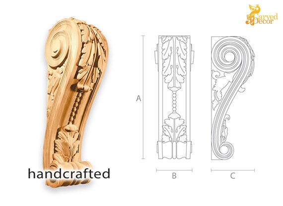 Perfect Carved Wooden Decorative Architectural Corbel | Etsy