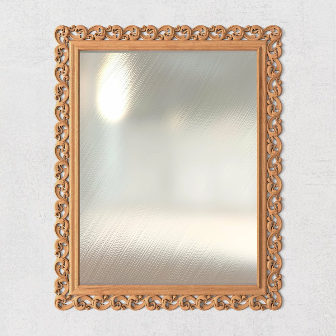 Carved Classical Mirror Frame With Leaves, Floral Mirror Trim From ...