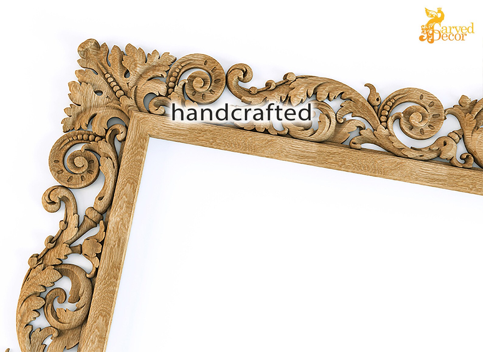 Baroque TV zone frame Unfinished frame decoration for TV | Etsy