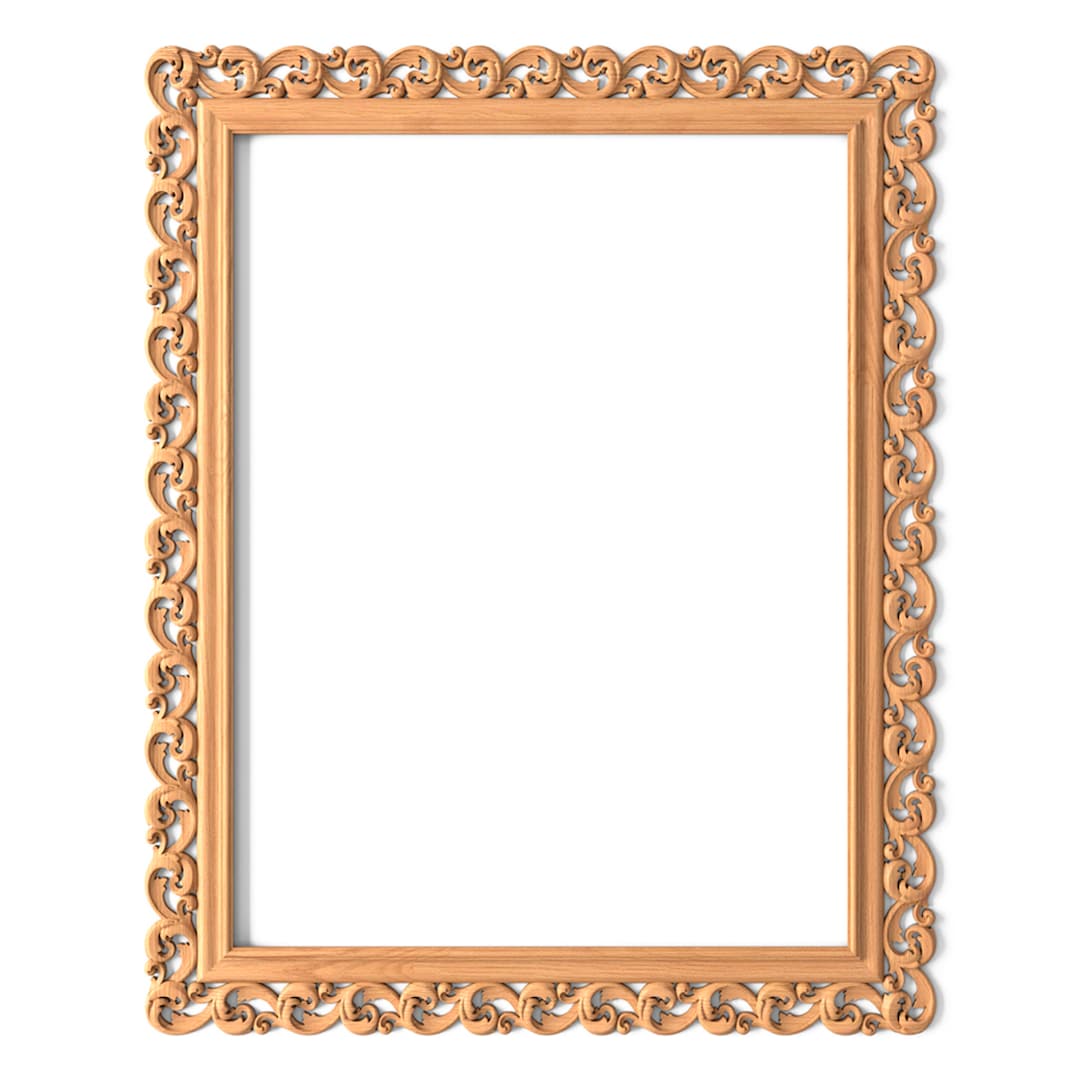 Carved Classical Mirror Frame With Leaves, Floral Mirror Trim From ...