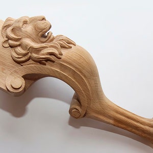 Coffee Table Legs Lion Head and Paw, Carved Wooden Antique Legs for ...