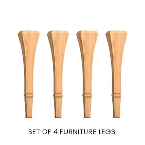 Carved End Table Legs Tapered From Oak Contemporary Decor - Etsy