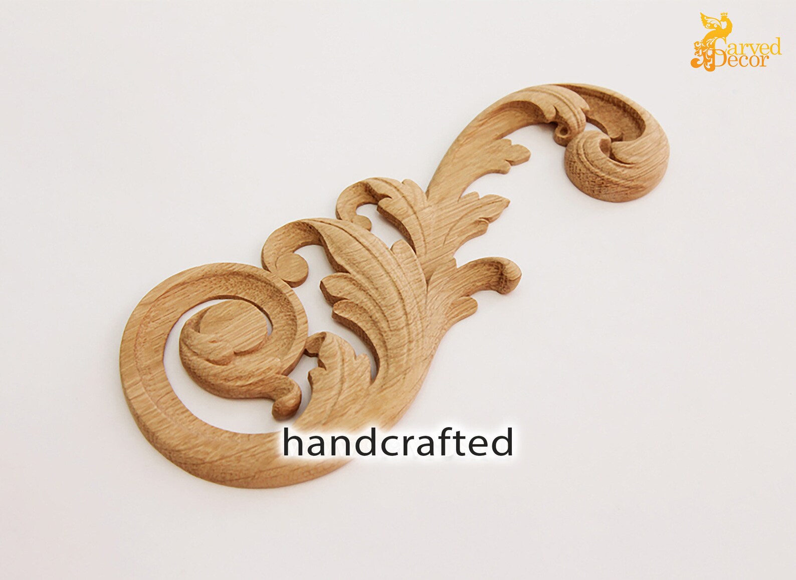 Acanthus Wooden Scroll Onlay Decorative Scroll Applique LEFT - Etsy