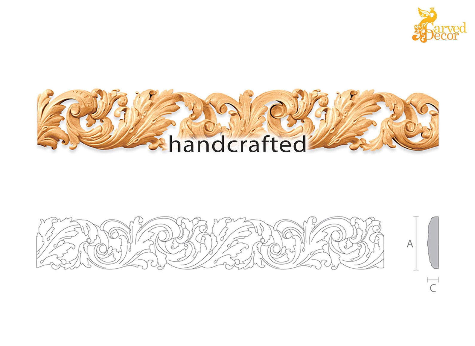 Wood Trim Moulding Baroque Style 78 | Etsy