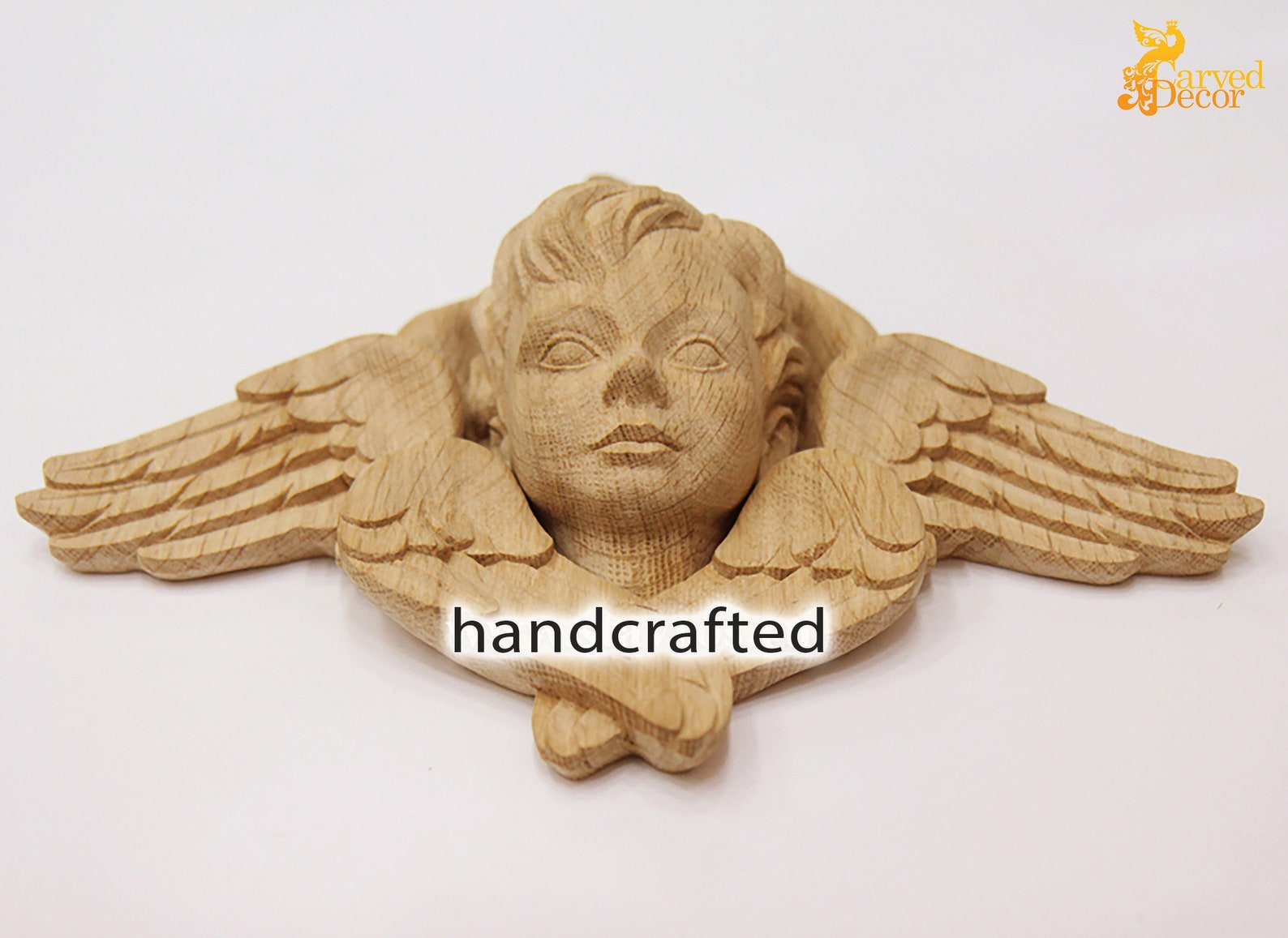 Wood Angel Wall Decor Hand Carved Gift | Etsy