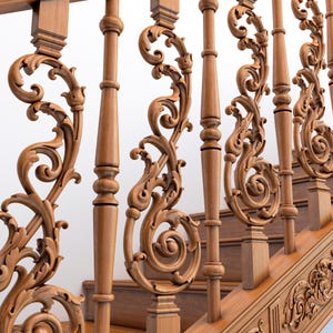 Carved Wide Balusters for Staircase, Unique Design Stair Parts ...