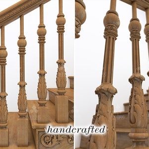 Luxury Carved Wooden Baluster for Stairs - Etsy