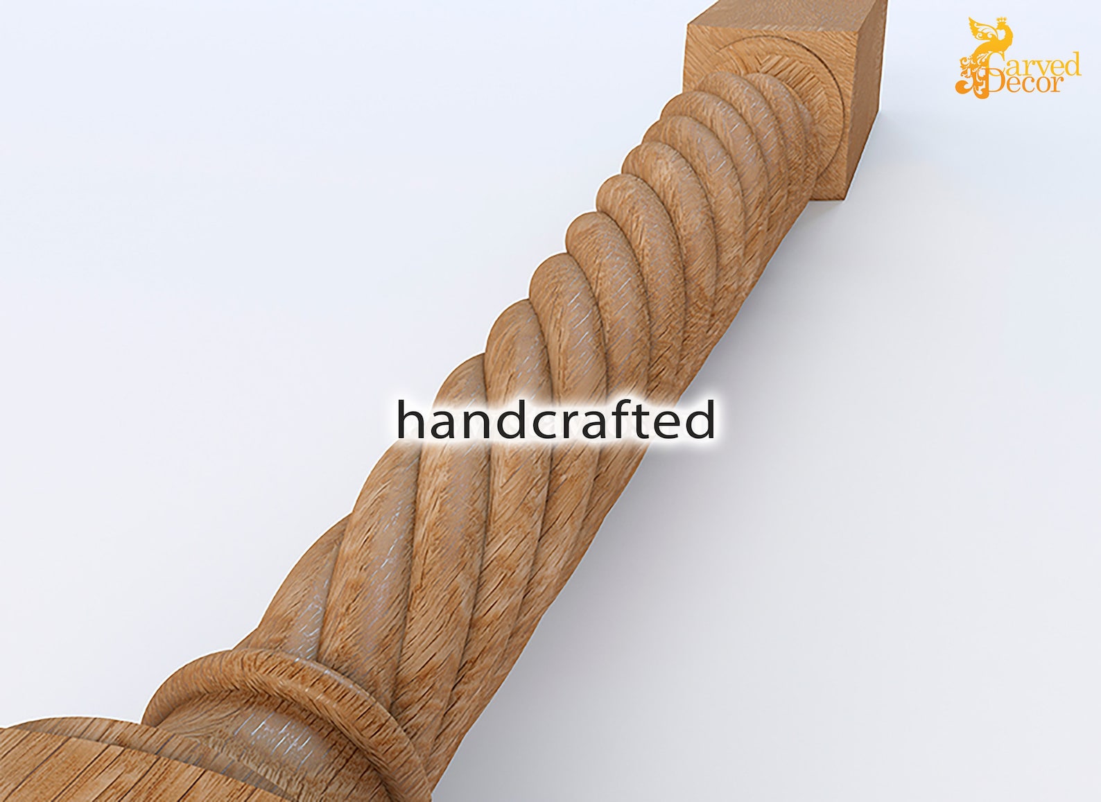 Spiral Round Newel Post Oak Balustrade | Etsy