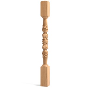 Empire Oak Carved Newel Post for Gorgeous Staircase - Etsy