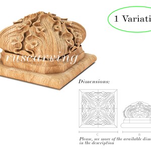 Wood Newel Post Caps Ornate Decorative Newel Post Wooden - Etsy