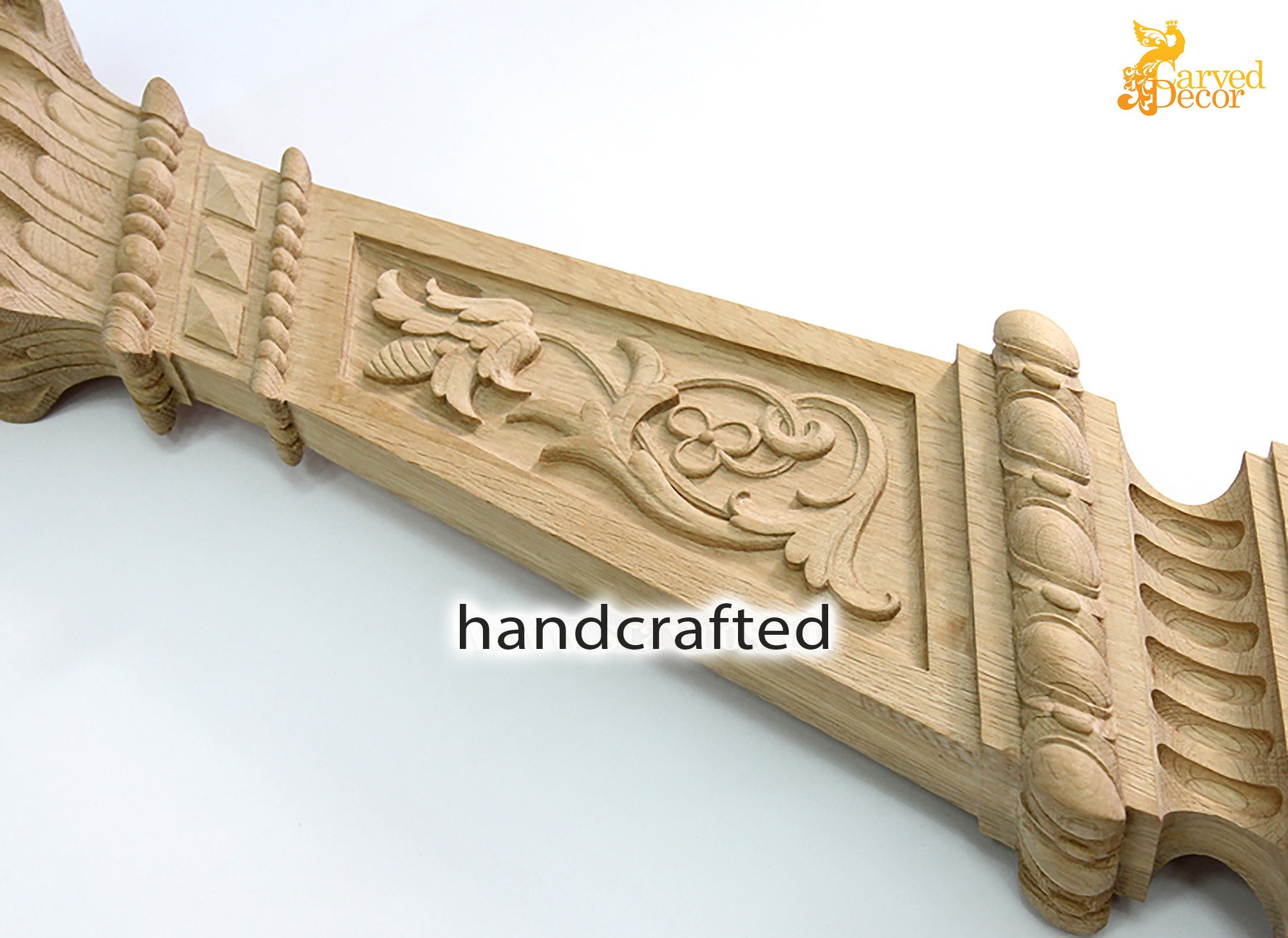 Fancy Staircase Design Wooden Baluster Floral Stair Wood | Etsy