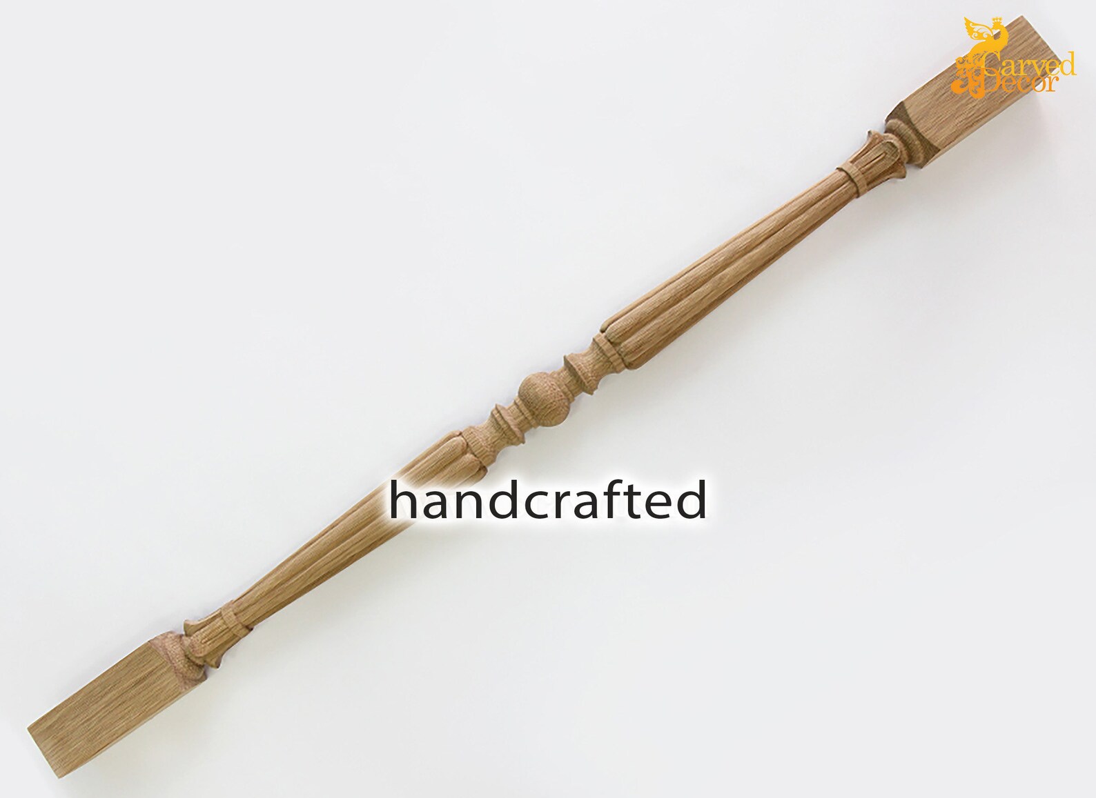 Unfinished Classic Baluster Embossed Wooden Spindle for - Etsy