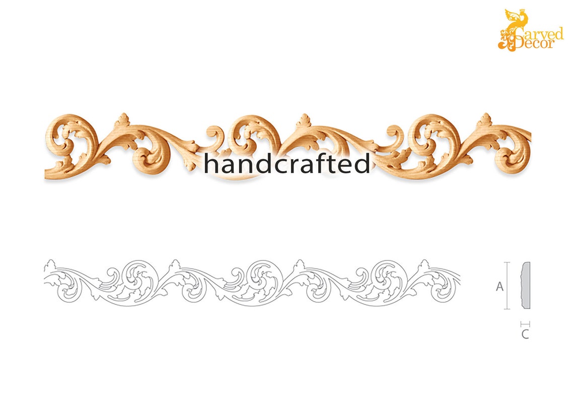 Carved Moulding Decoration Ornamental Molding Trim 78 - Etsy