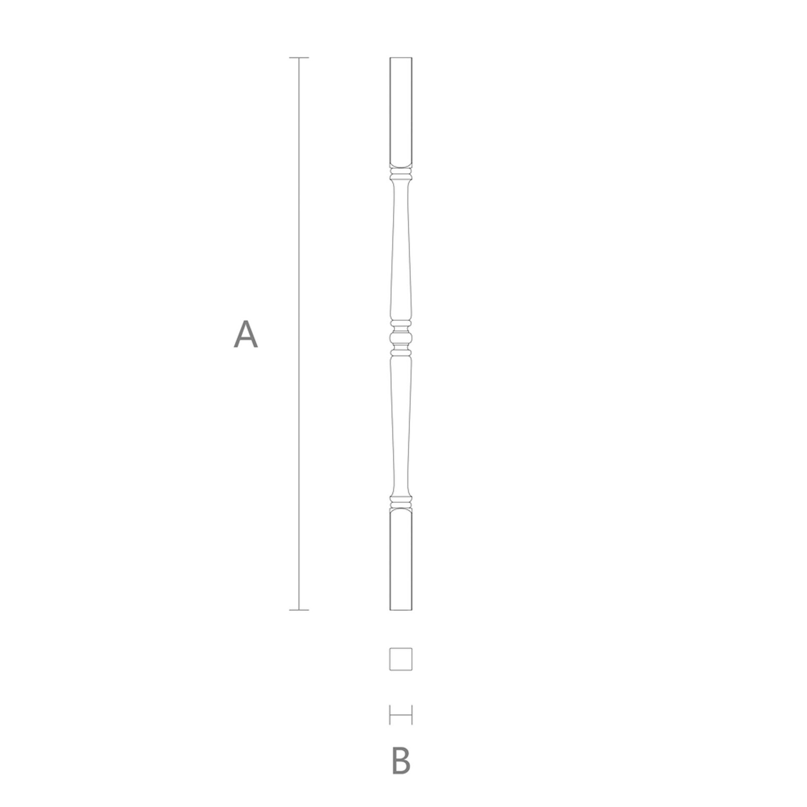 Square Fine Natural Wood Baluster - Etsy