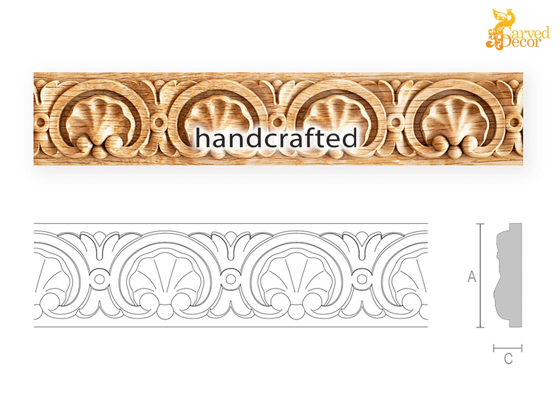 Rococo-style Wooden Moulding 78 Oak Molding With | Etsy