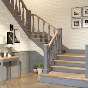 Square Tapered Natural Wood Balusters - Etsy