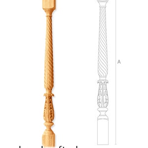 Carved Wooden Balusters for Staircase, Stair Banister - Etsy