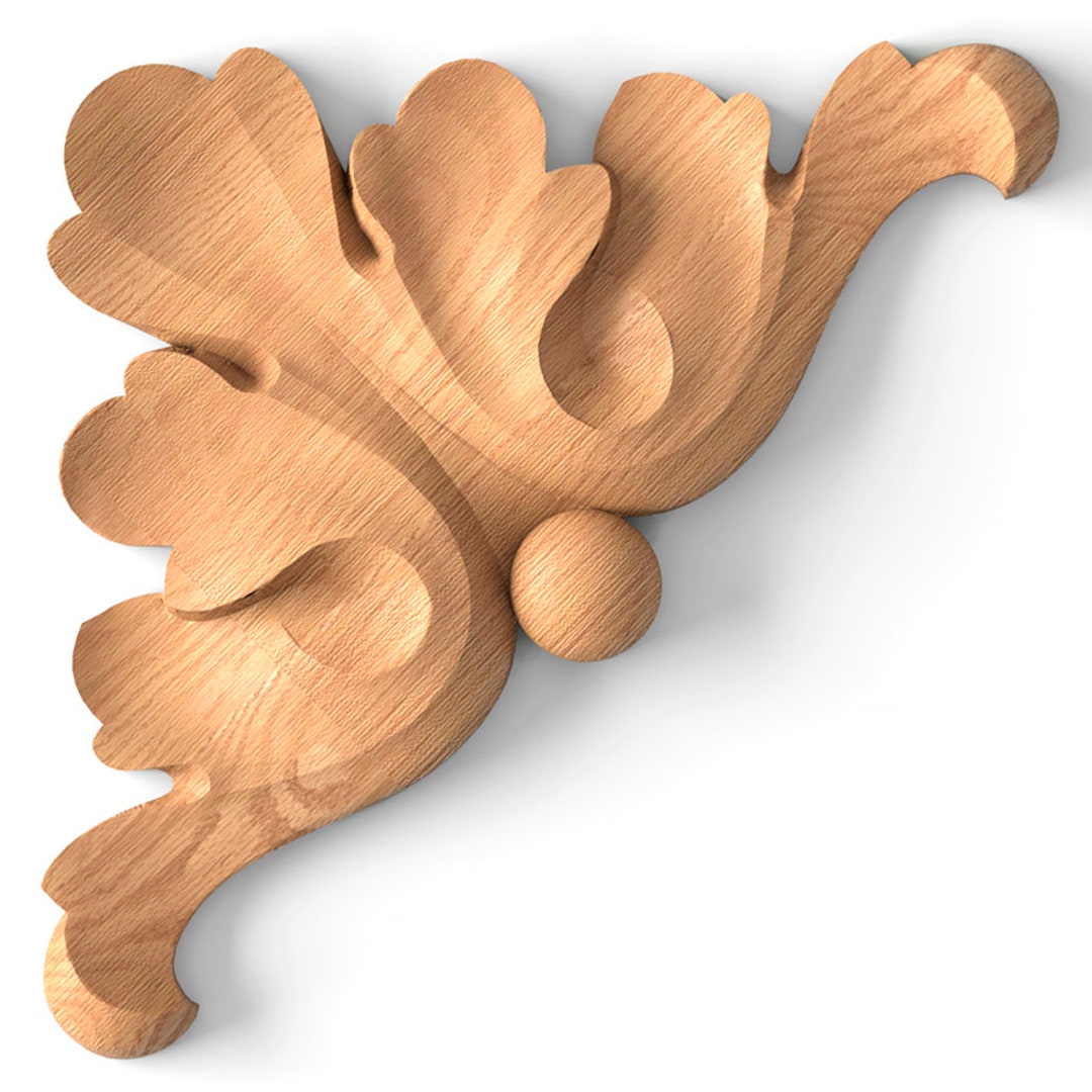 Carved Corner Applique, Unfinished Furniture Decor - Etsy