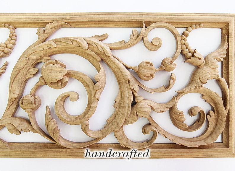 King Size Bed Wooden Headboard 72 Carved Wood Panel - Etsy