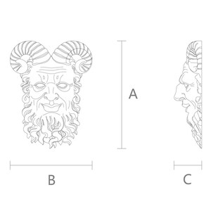 Carved Wood Face of Satyr - Sculpture Faun Satan Wall Art Decor - Etsy