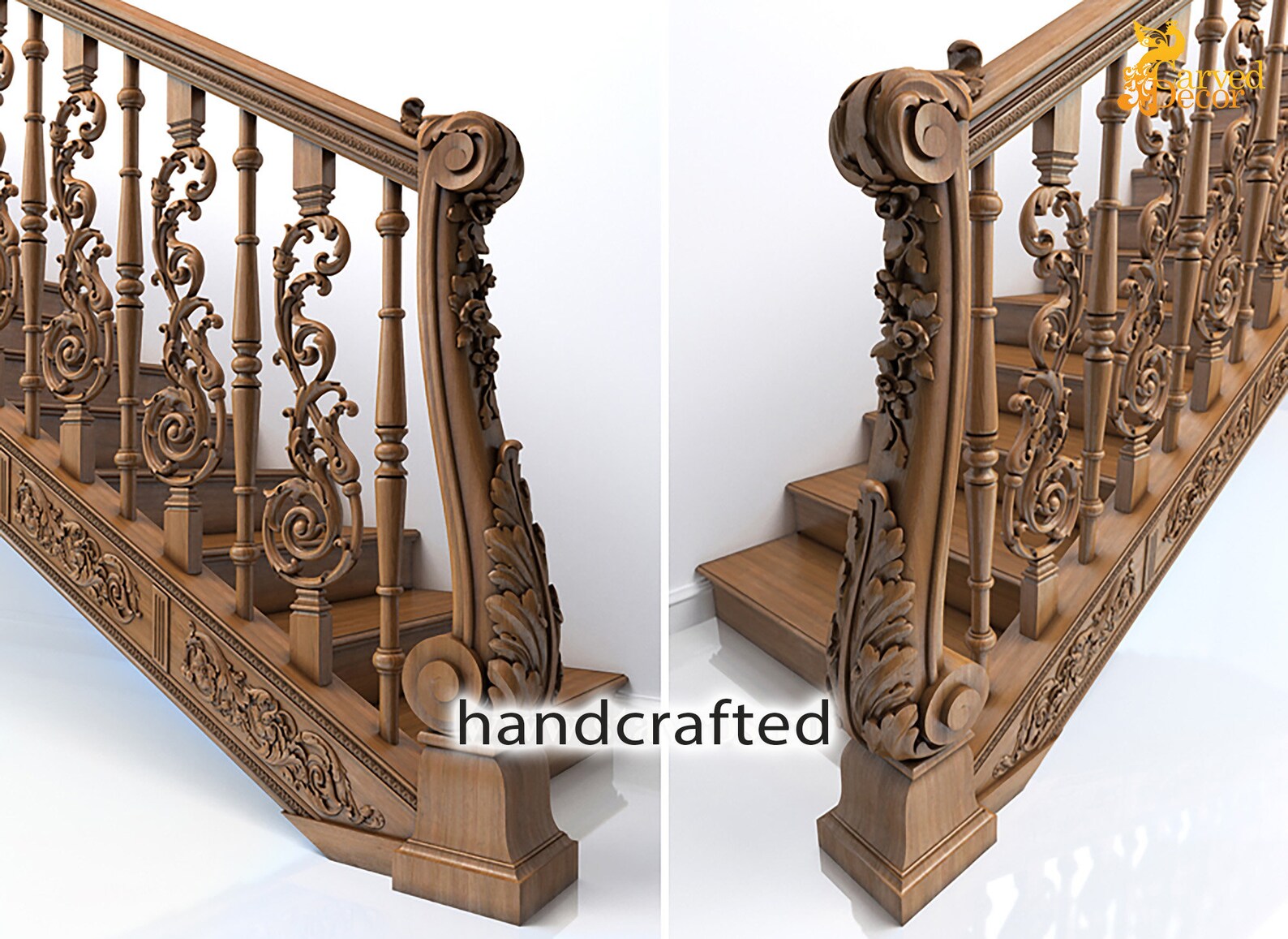 Decorative Wood Post Carved Stair Newel Post Staircase - Etsy