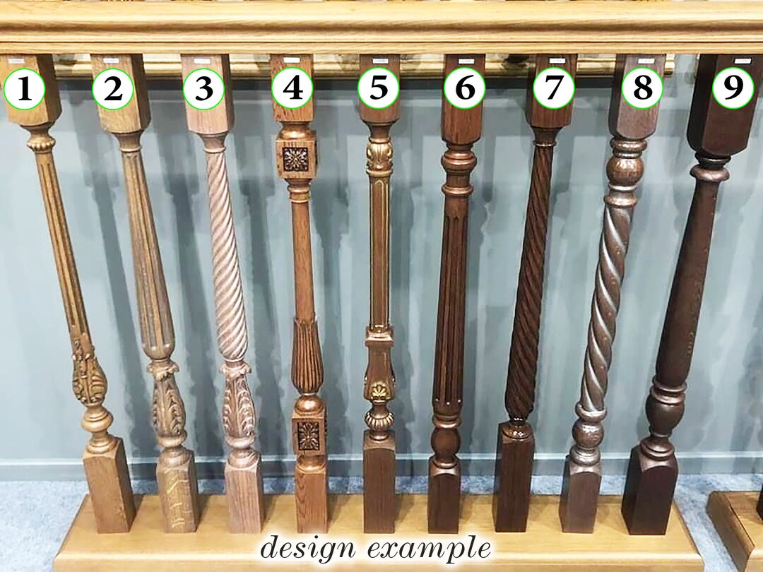 Carved Wooden Balusters for Staircase, Stair Banister - Etsy