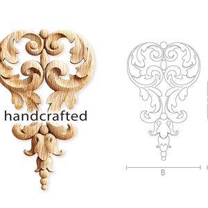 Classic Style Drop Applique, Wood Furniture Onlay - Etsy