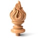 Hand Carved Finial Flame, Empire Style Newel Post Finial (2 Pc.) - Etsy