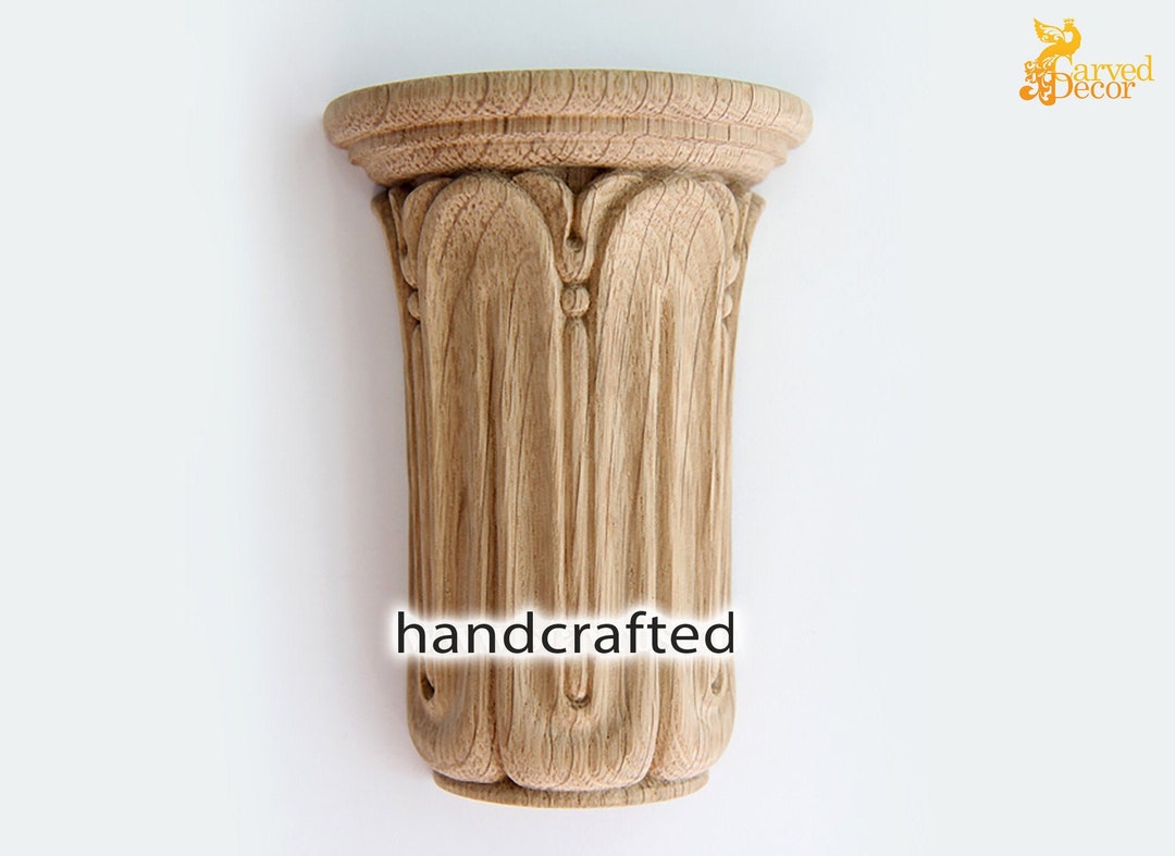Empire Style Wooden Capital Decor Half Round Antique Corbel - Etsy