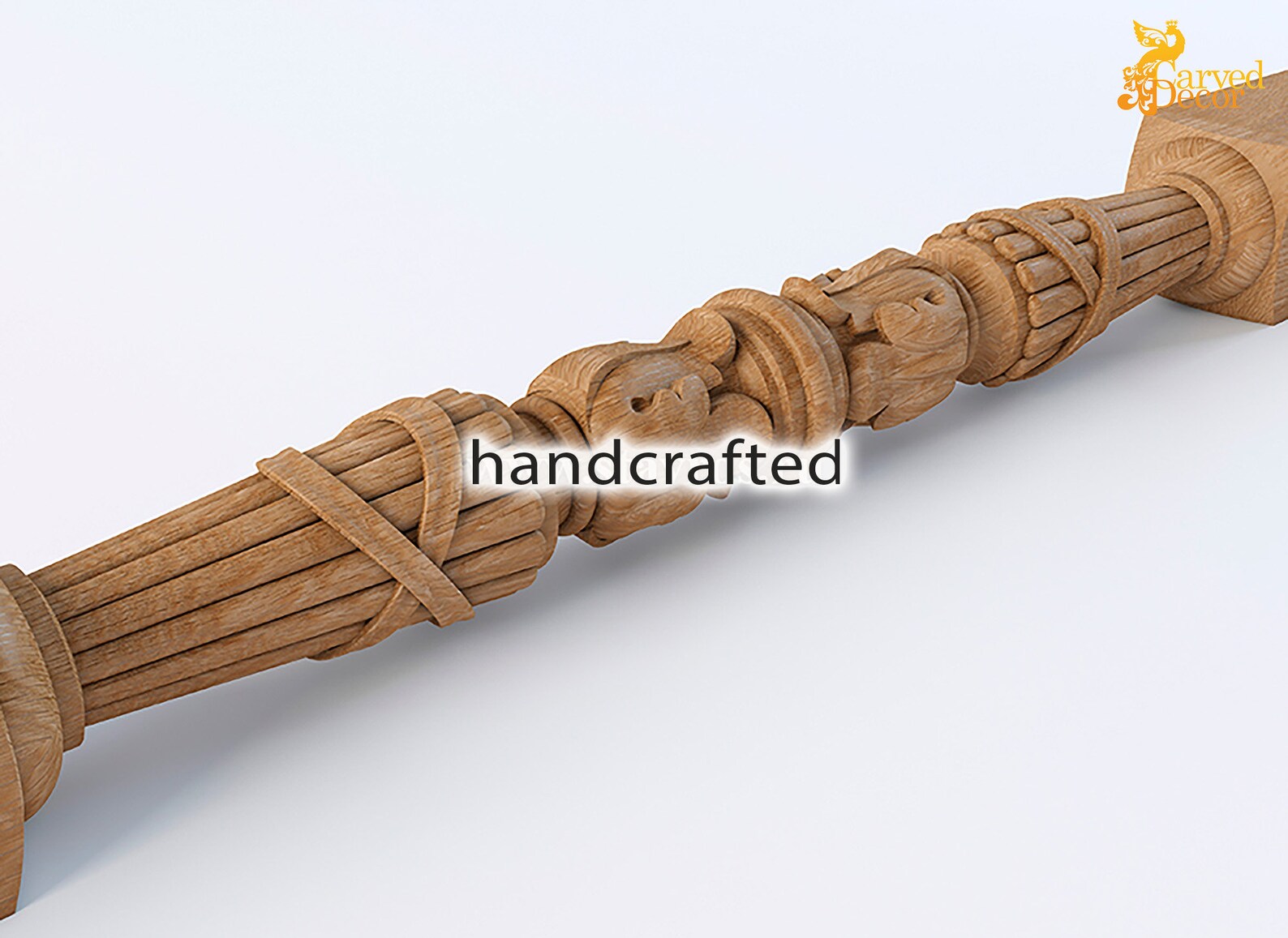 Empire Oak Carved Newel Post for Gorgeous Staircase - Etsy