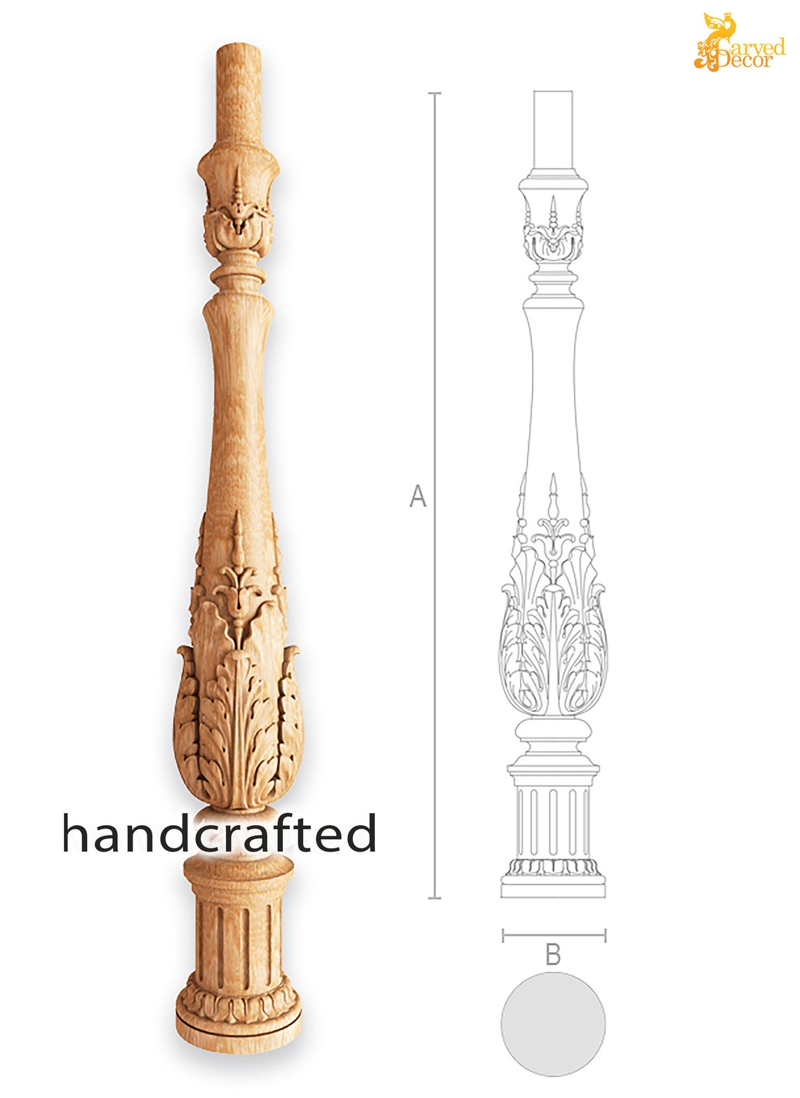 Indoor Wooden Banister for Stair Balustrade - Etsy