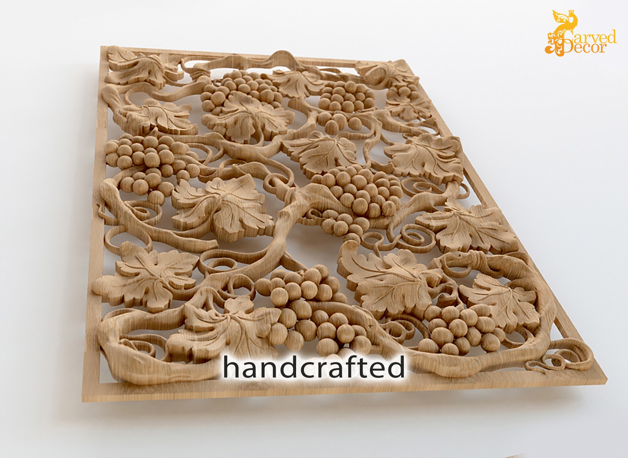 Wall Moulding Carved Wood Panel Wooden Grapes Rectangular - Etsy Canada
