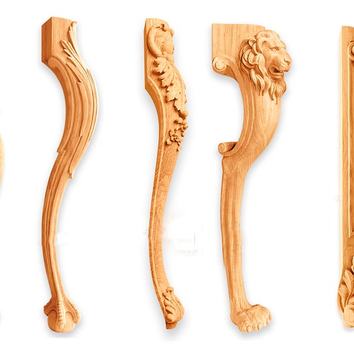 Unique Carved Cabriole Legs Architectural Salvage | Etsy